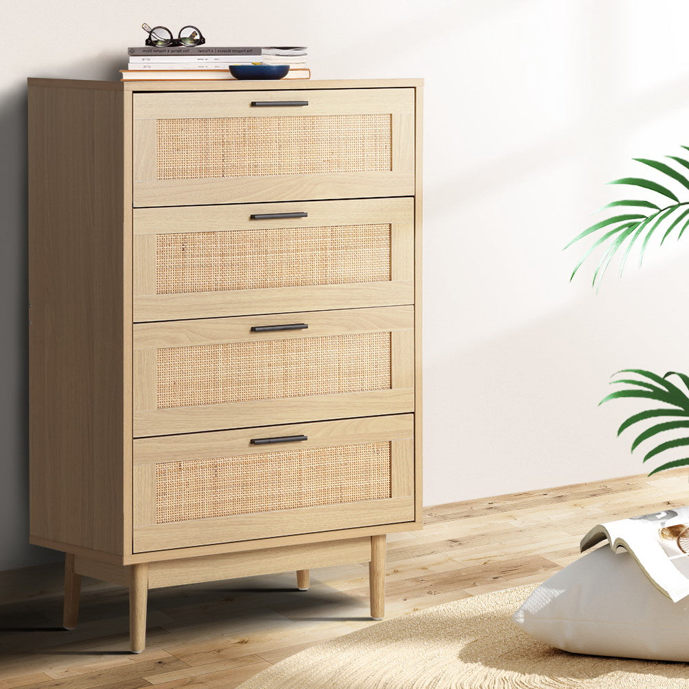 Ella Rattan 4-Drawer Chest – Casa La Vie